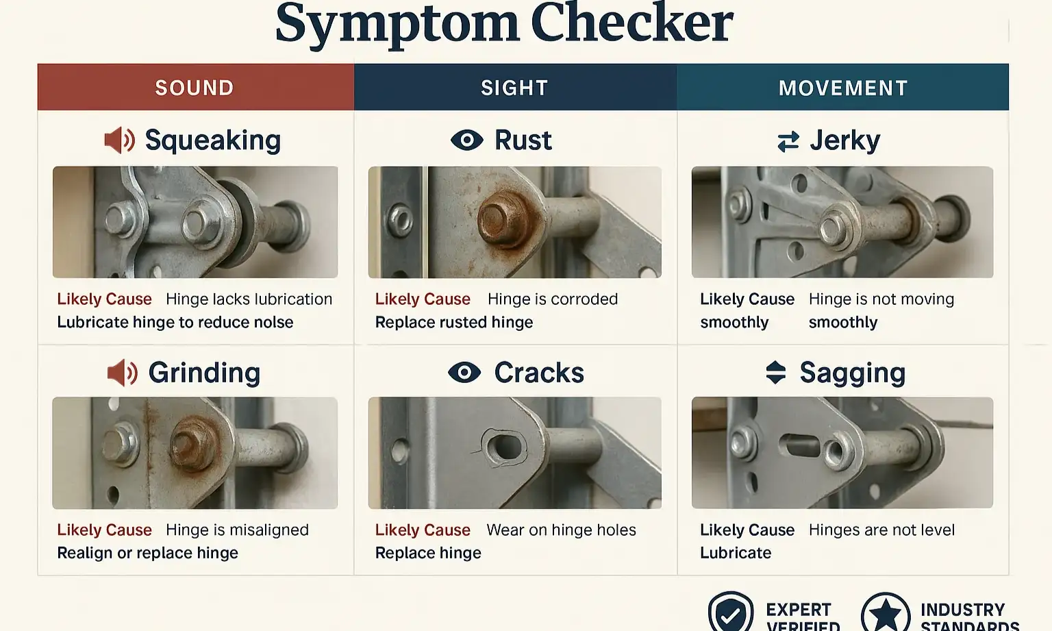 Maximizing Garage Door Hinge Lifespan | Up & Down Garage
