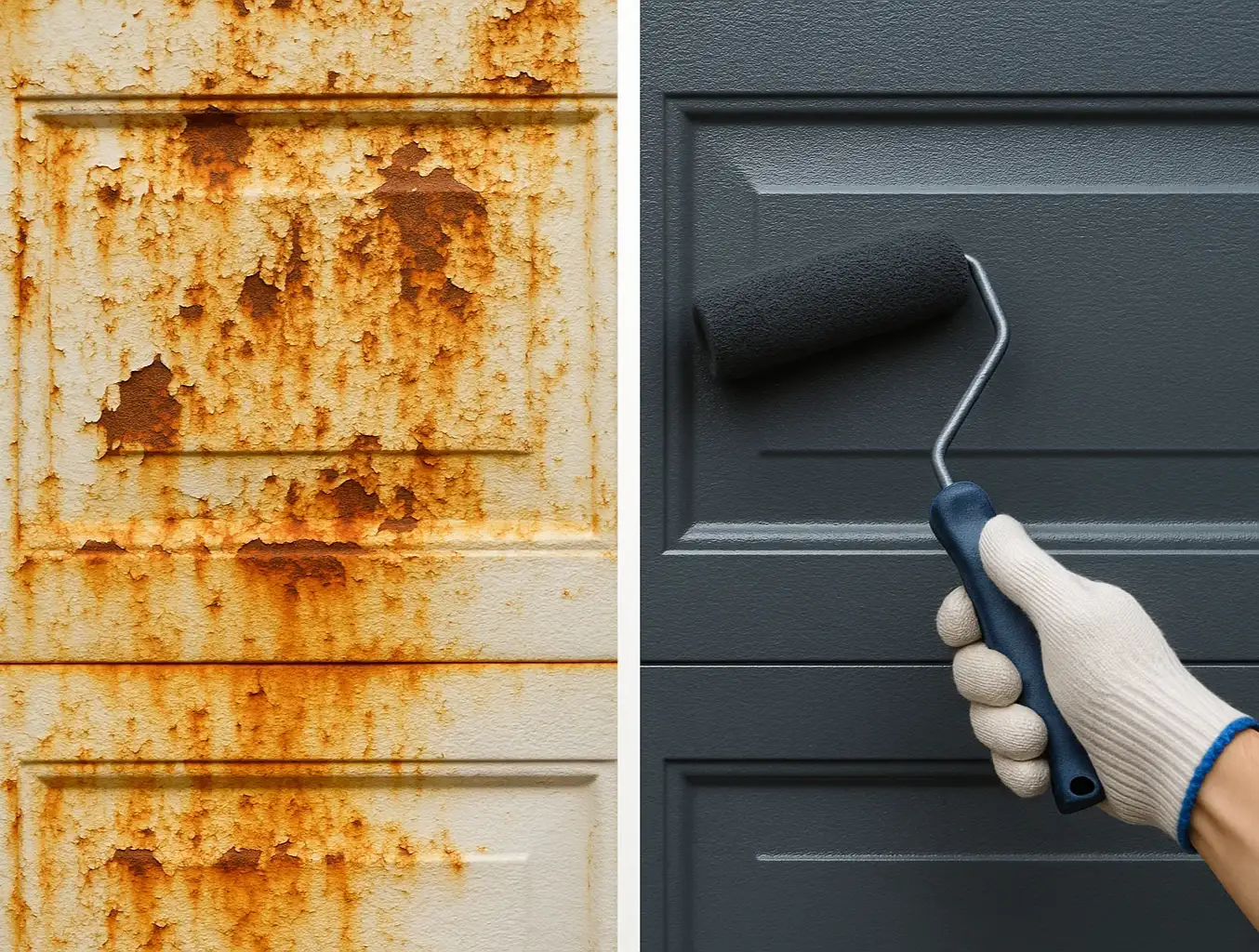 Prepping and Painting Rusted Garage Doors | Up & Down Garage